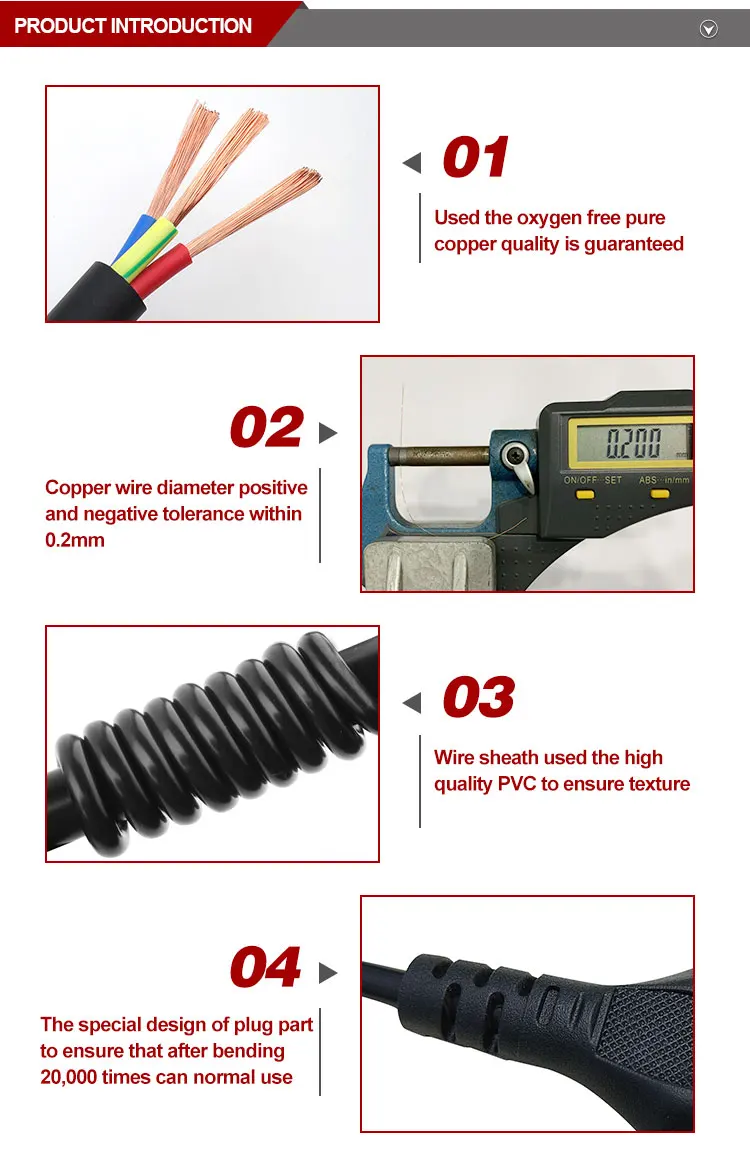 Inmetro Approval 3 Pins Plug Brazil Power Cord - Buy Inmetro Approval 3 ...