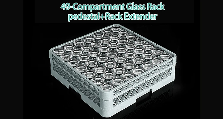 49-compartment Plastic Glass Rack - Durable & Sustainable