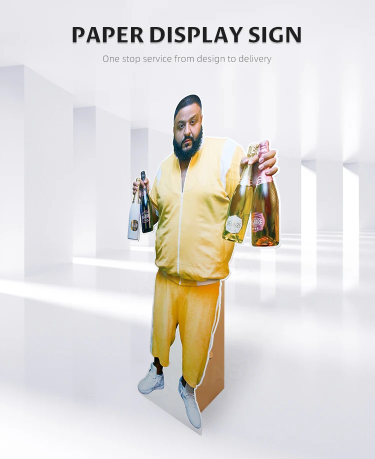 Customizable Corrugated Cardboard Standee for Wine Promotion