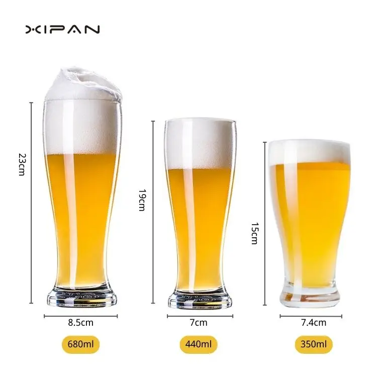 Euro Cup Crystal Beer Pint Glass Pilsner Glasses, Solid Glassware Beer Cup Lead Free Beer ...
