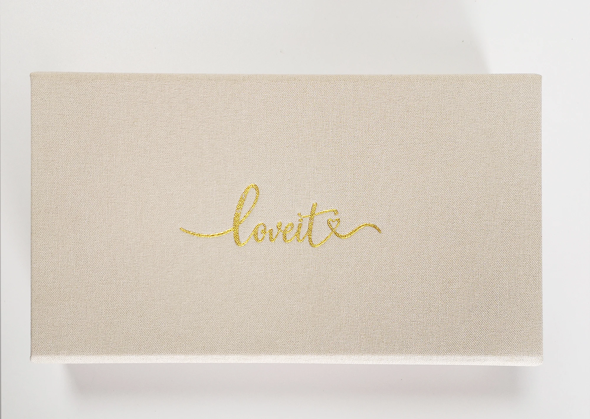 Print Package Cream Gray Linen Box - Perfect Gift Solution