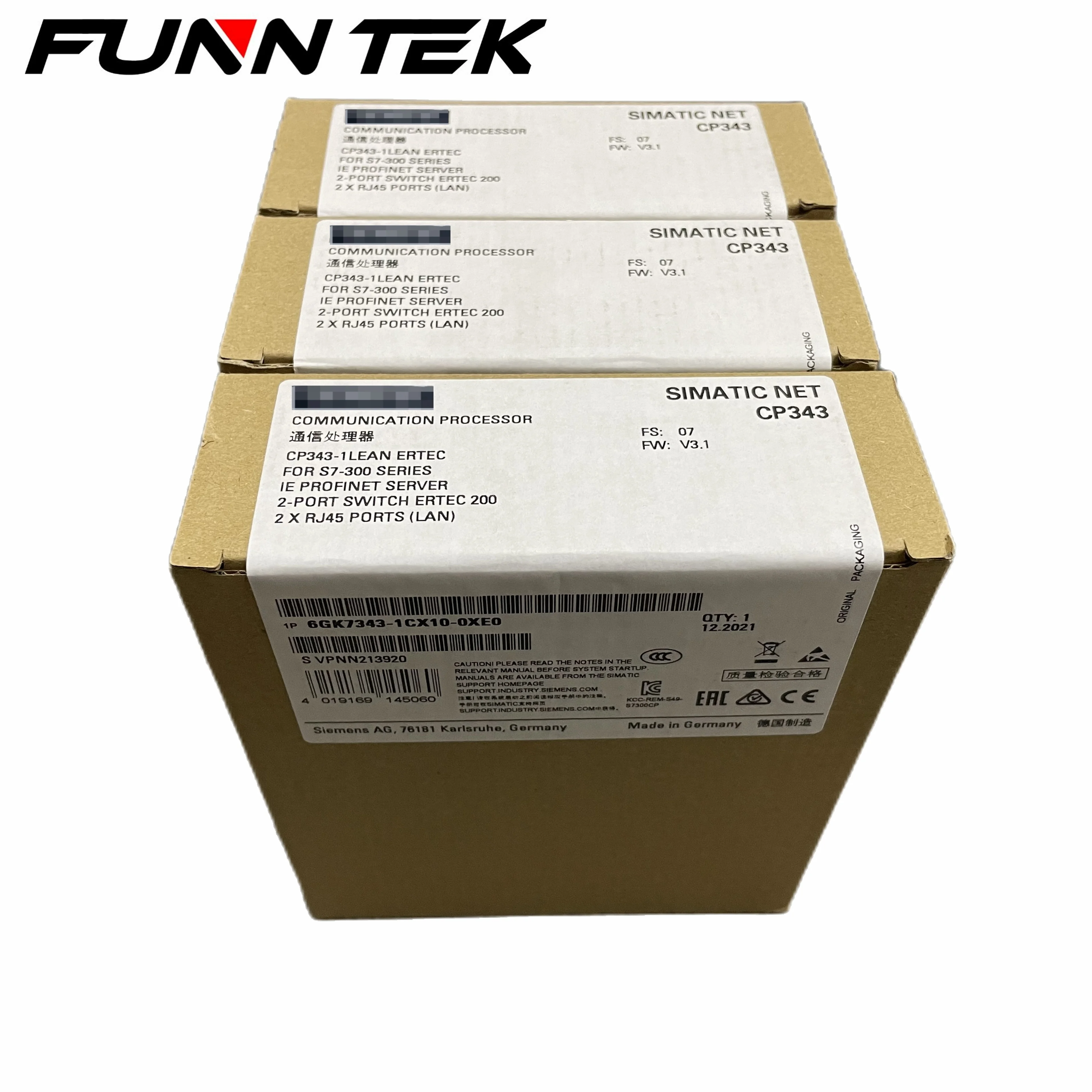 Siemens Plc S7-300 Communications Processor Cp343-1 6gk7343-1cx10-0xe0 ...