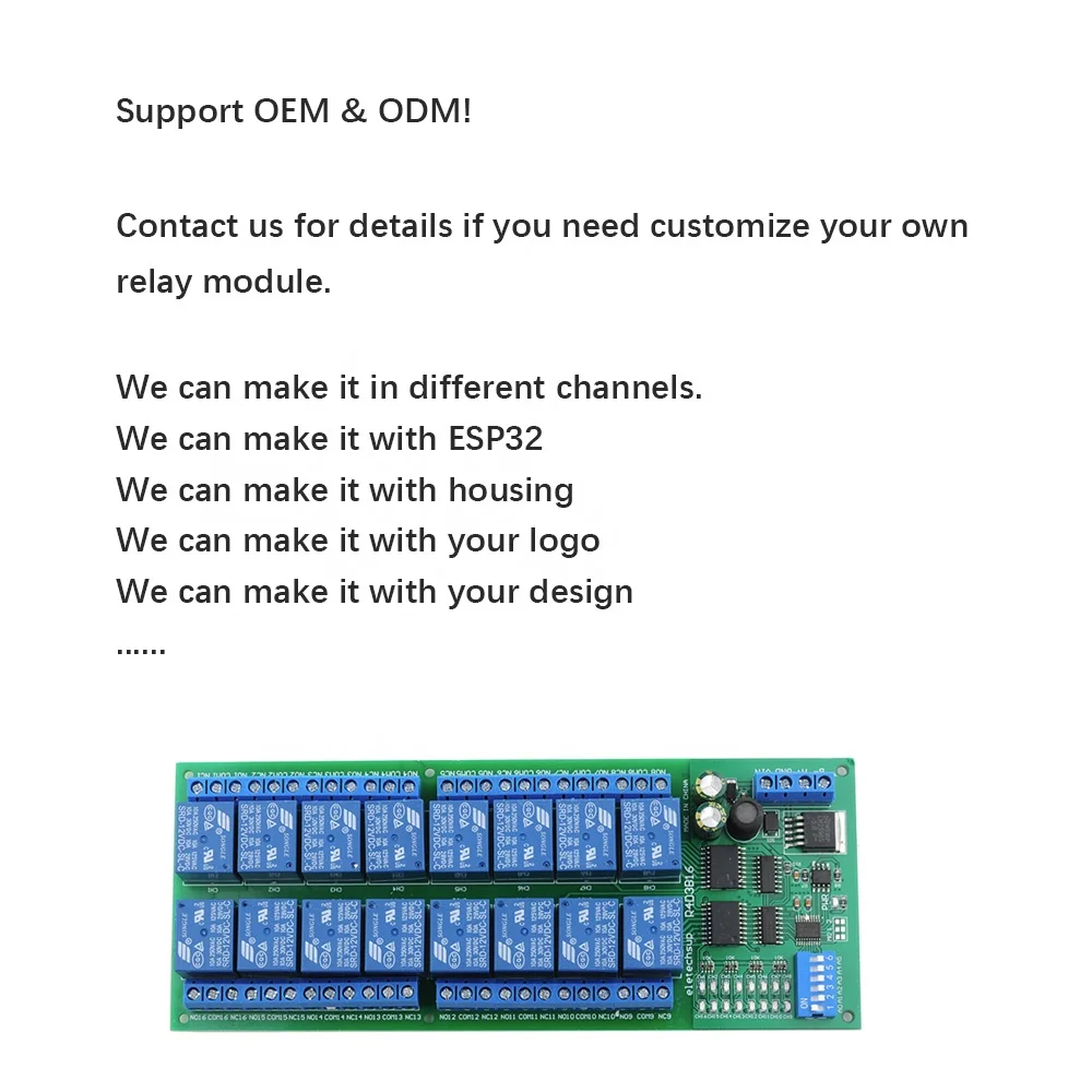 16 Channel RS485 Relay Module - Modbus & AT Command Control