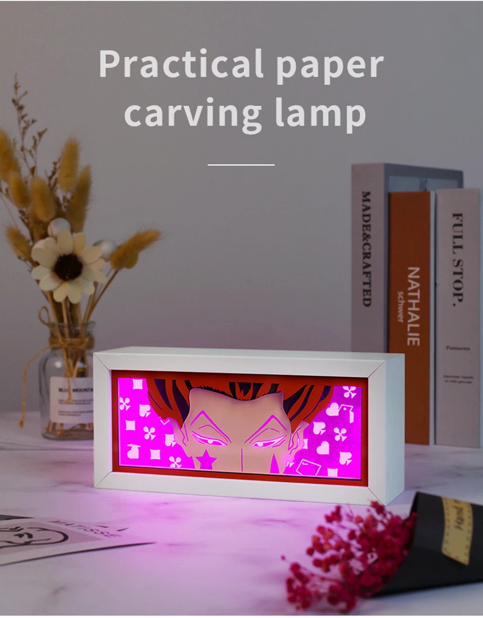 Customizable Paper Craft Night Lighting LED Strips Shadow Box