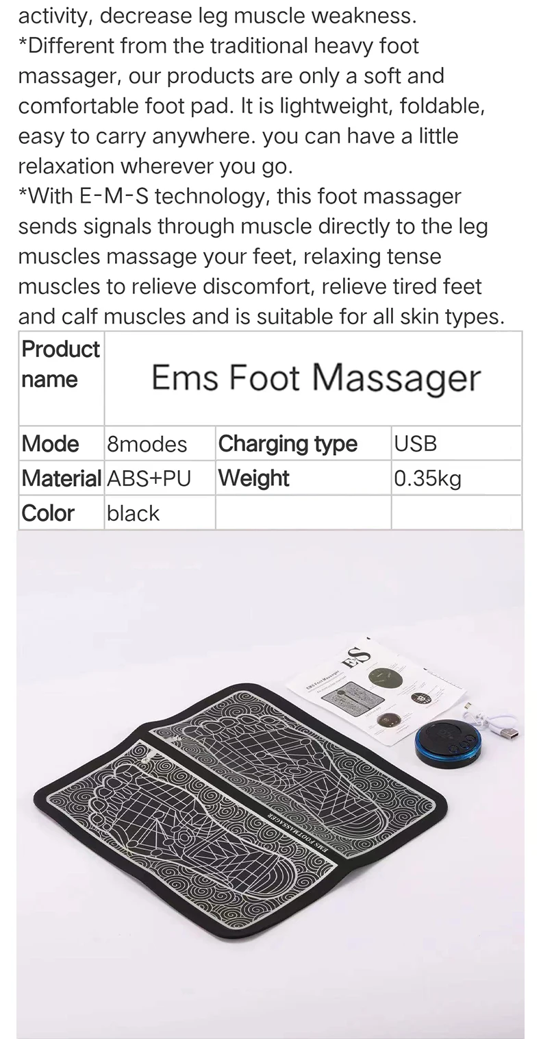 Customizable New Models Portable Acupressure Bio Wave Foot Massage Mat ...