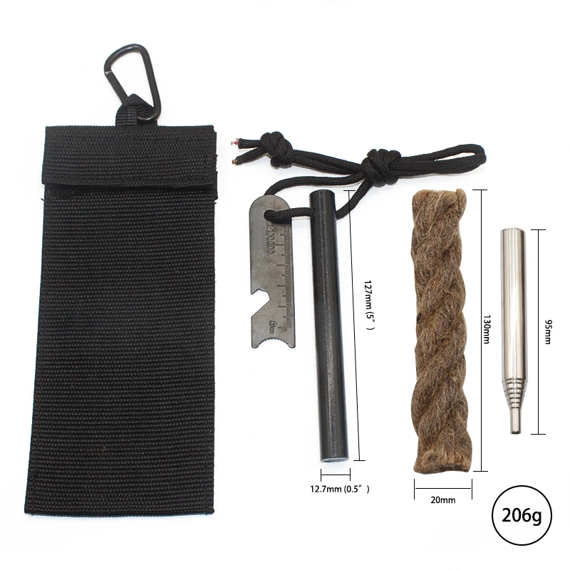 Outdoor Emergency Fire Kit Waterproof Fire Starting Pouch with 5inch ...