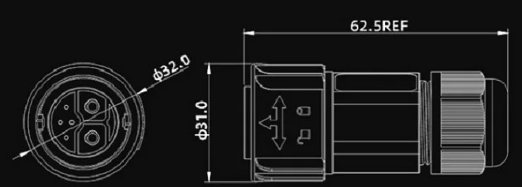 Battery Connector M23 6pin - Reliable EV Bike Charger Plug