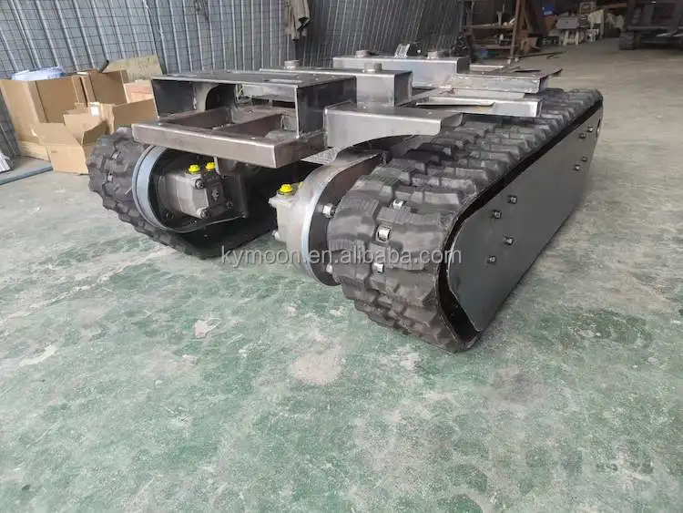 Robot tank Tracked Chassis Robot Rubber Crawler Tracked tank Vehicle ...