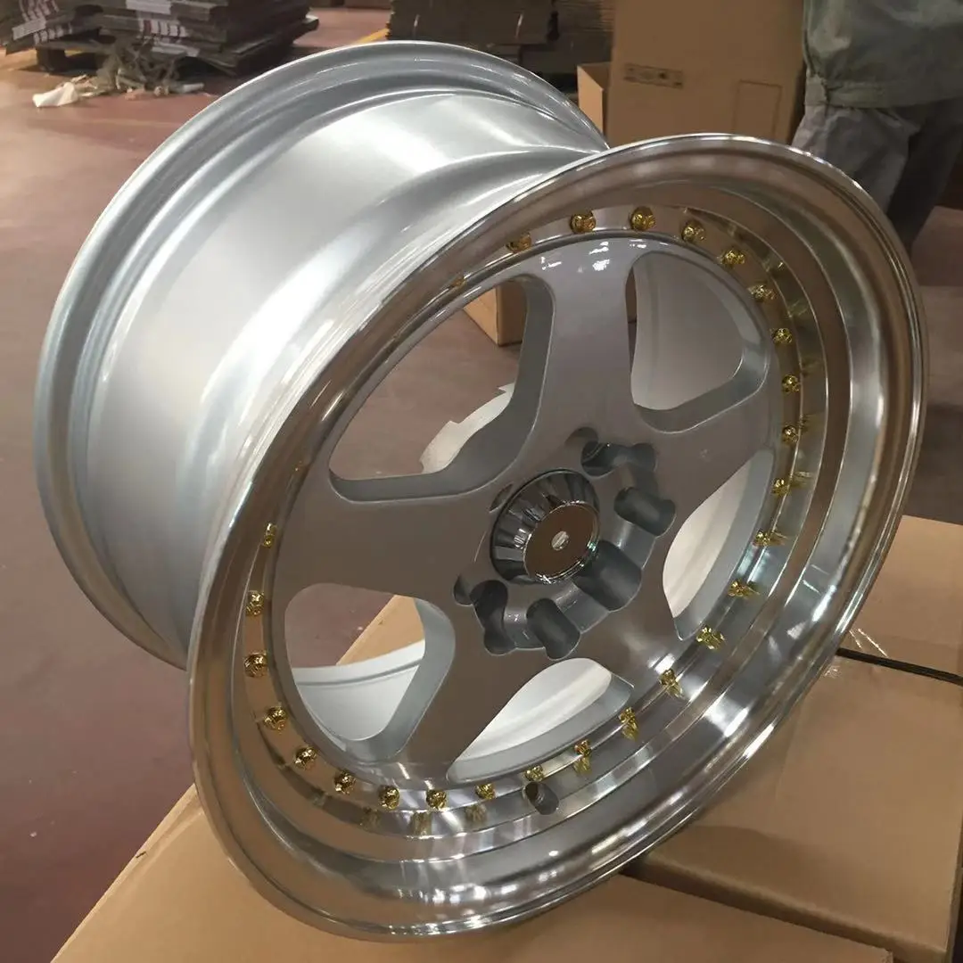 580 Deep Dish Car Wheels 14 15 16 Inch Rims With Chrome Rivets - Buy ...