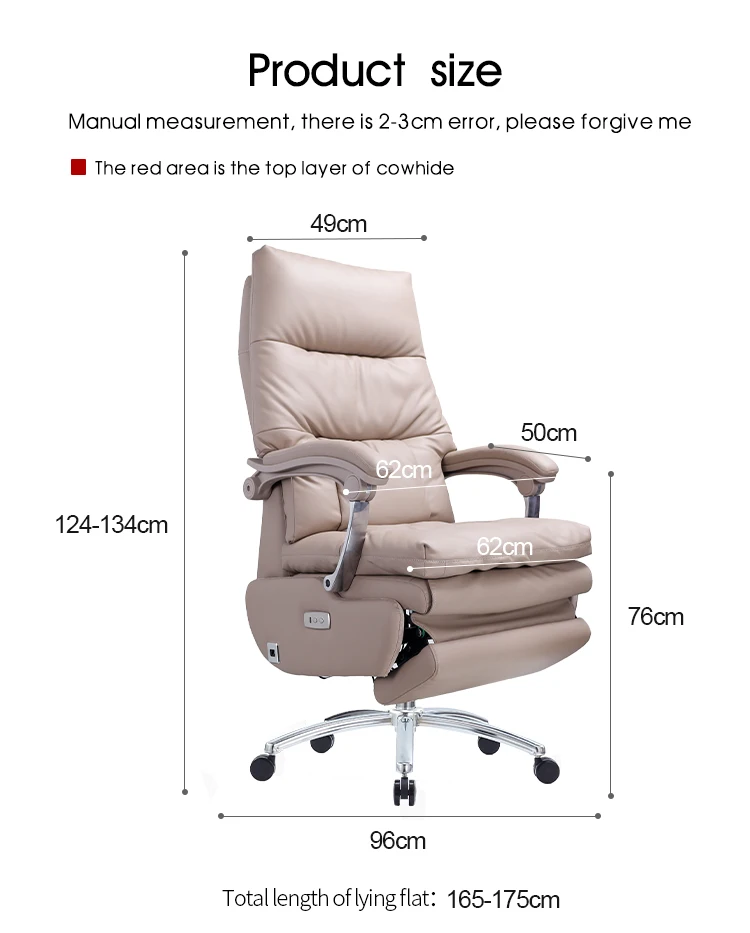 Genuine Leather Electric Boss Chair Reclinable Leather Large Class ...