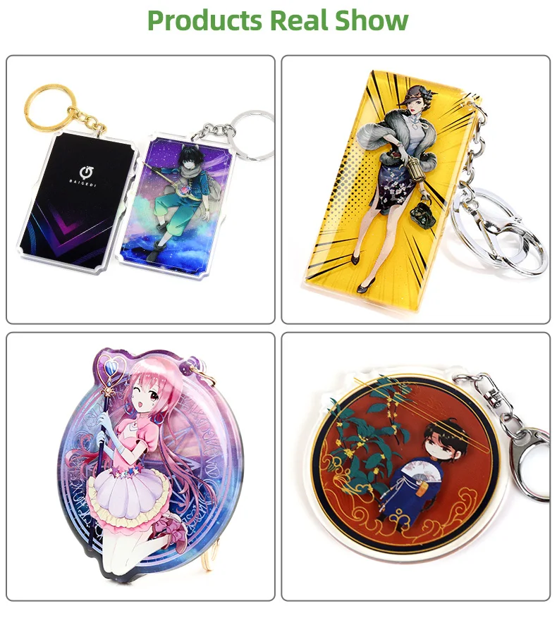 Custom Printed 3D Cartoon Anime Acrylic Keychain - VOGRACE