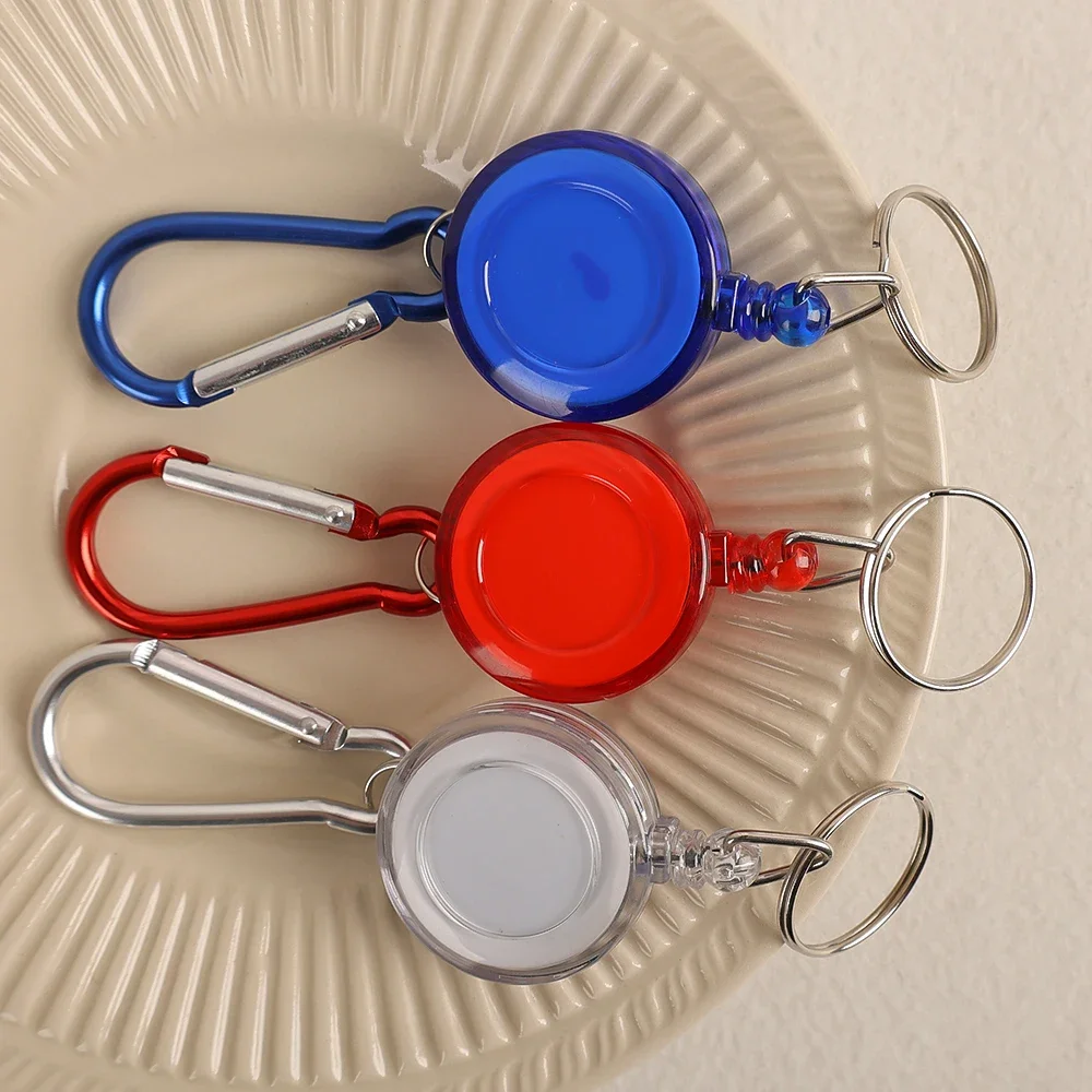 Retractable Steel Cord Pull Reel Keychains - Fashion & Utility