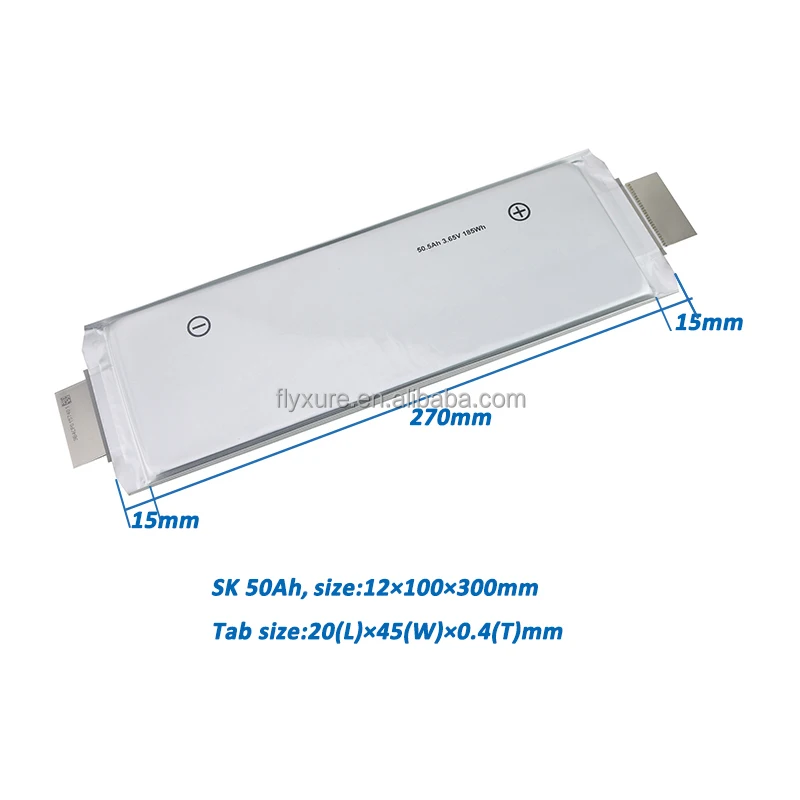 SK Innovation 3C Rechargeable Prismatic Pouch Cell 3.7V 50ah