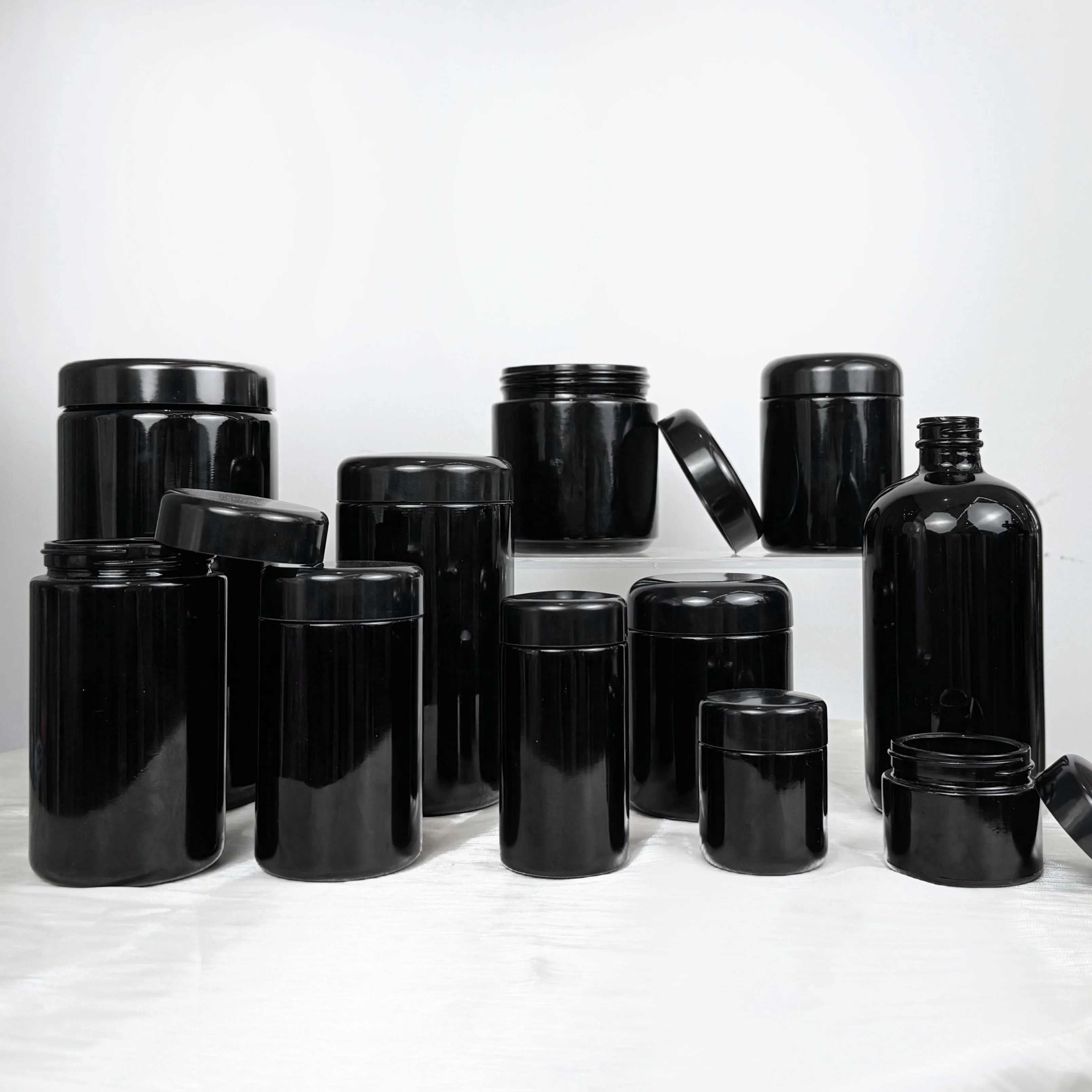 Dark UV Violet Glass Jars - Perfect for Food Storage