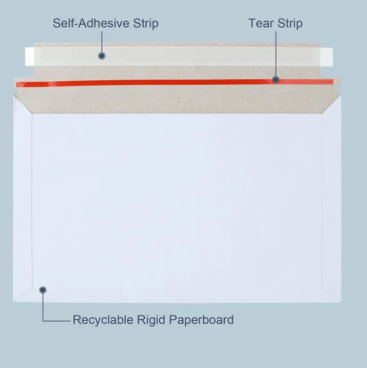 Custom Self Adhesive Paperboard Envelope Paper Mailer Document Photo ...