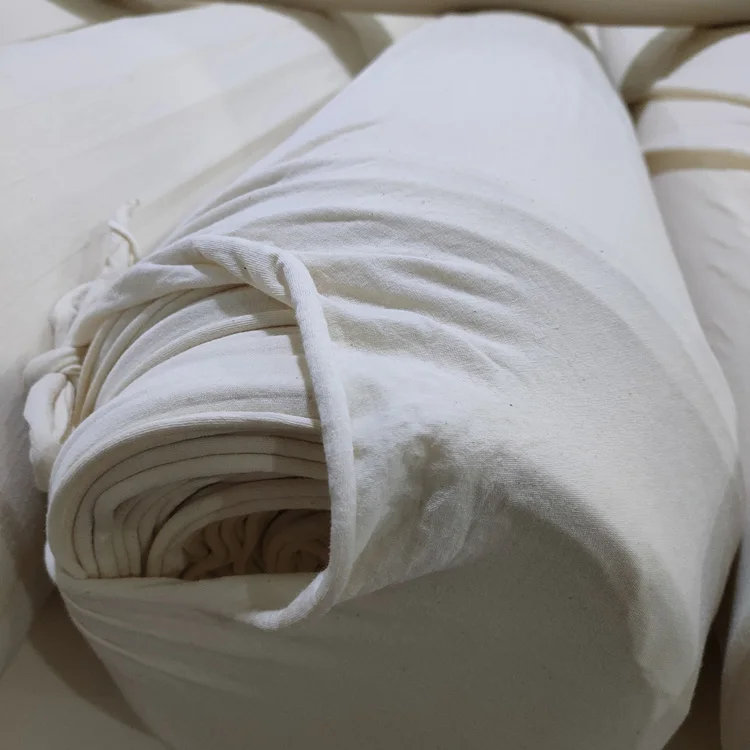 100pct Cotton Single Jersey Greige Grey Knit Fabric 80 200 Gsm