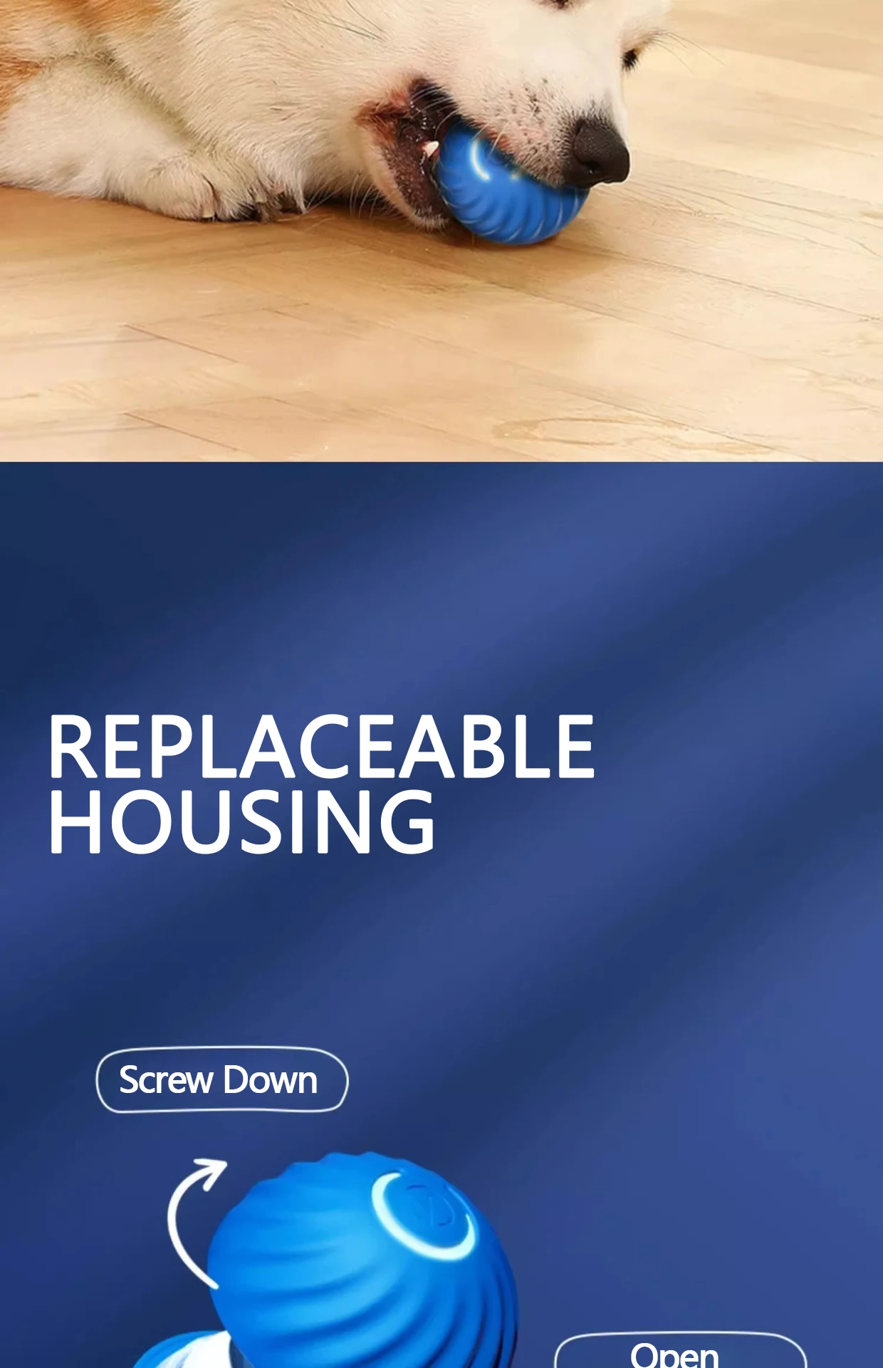 SinSky Intelligent Self-Mobility Electric Dog Ball Toys Indoor Dog ...