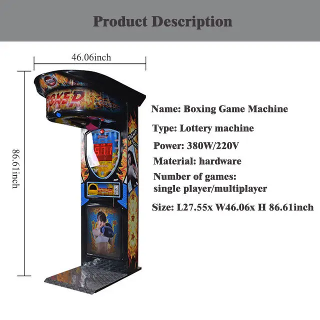 Factory Customized Coin Operated Arcade Boxing Machine/Punch Boxing ...