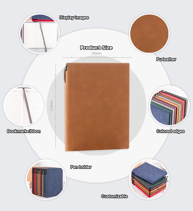 Custom Printing Note Book Print A5 Personalized Logo Cover Diary ...