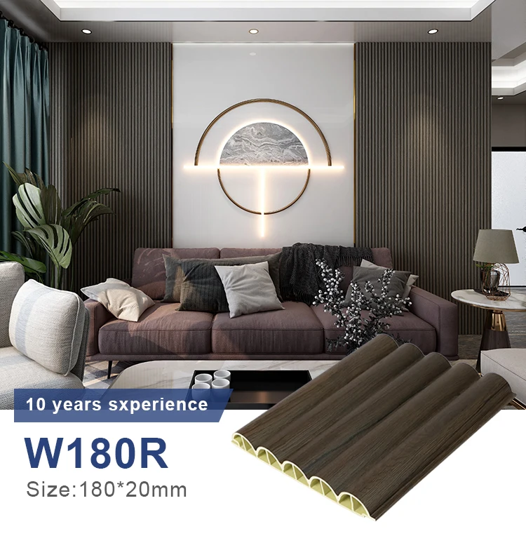 Seamless PVC Interlocking Line Panel Bendable WPC Interior Wall Panel ...