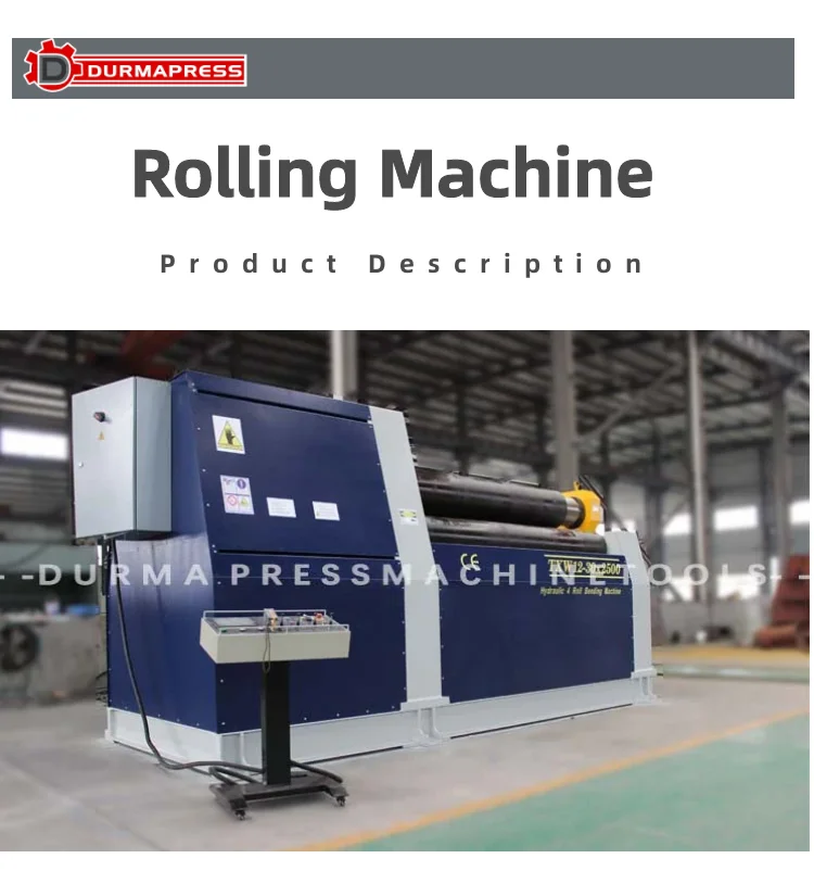 CNC 4 Roller Sheet Metal Plate Bending Rolls Rolling Machine with a ...