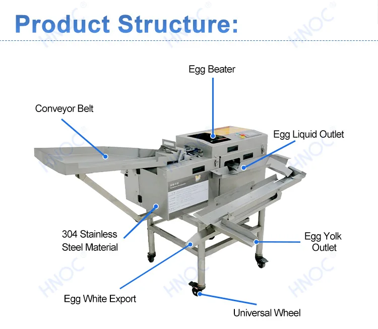 Efficient Egg Separation - HNOC Egg Break Yolk & White Separator