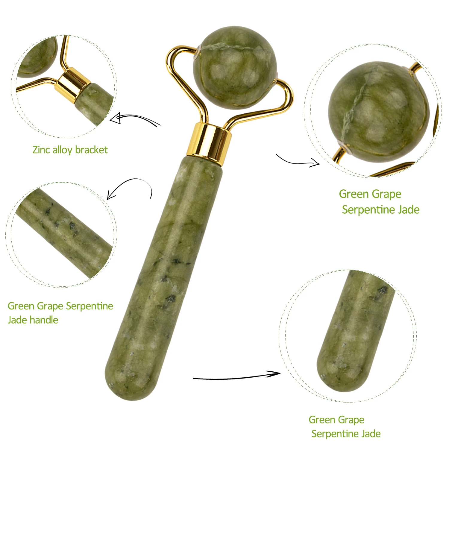 Multi-functional Skin Tightening Anti Wrinkle Jade Facial Roller Jade ...