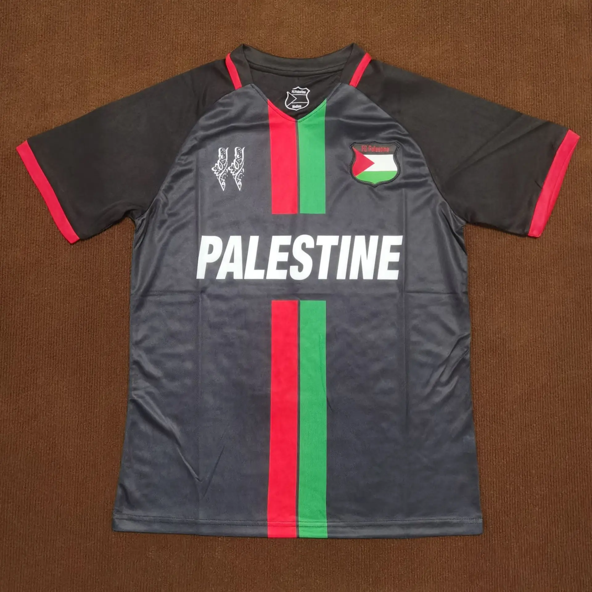 Custom Hot Sale 2023 2024 Palestine Cloth White Black Shirts ...