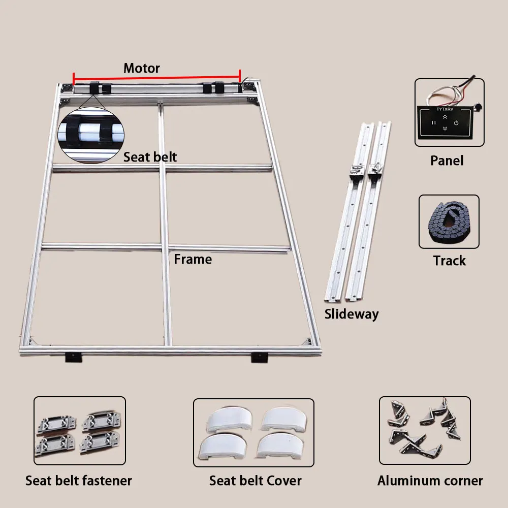 Customizable Aluminum RV Electric Lifting Bed System | Adjustable ...