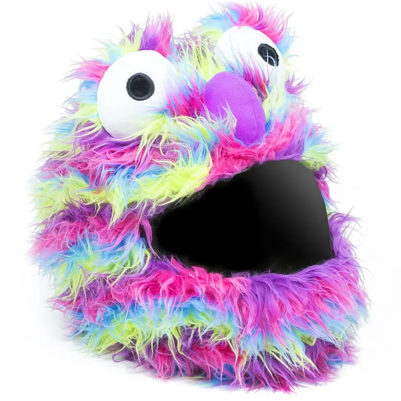 2023 New Full Face Helmet Motorcycle Helmet Cover Fluffy Ski Bike ...