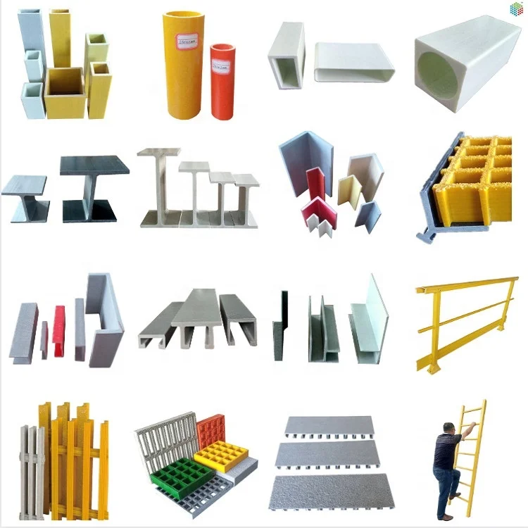 Composite FRP GRP Fiberglass Pultruded Profiles for Structures