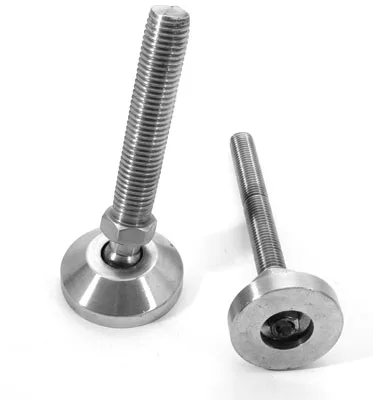 Custom Stainless Steel Threaded Adjustable Rubber Leg Leveling Feet for ...