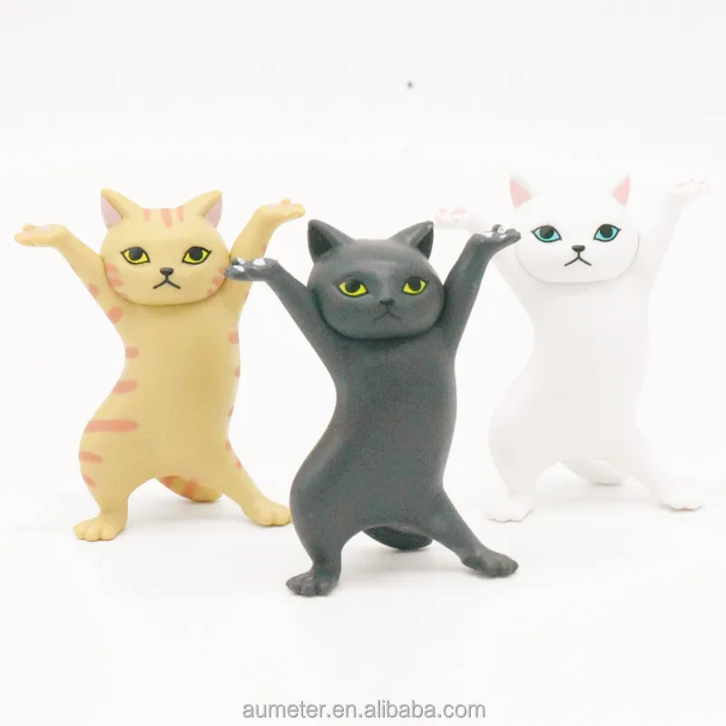 5 Dancing Cat Action Figures - Perfect for Bookshelf Decor
