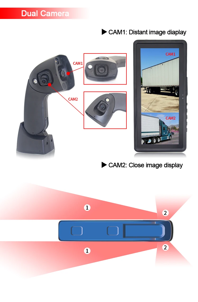Jeavox 12.3 Inch IPS Split Screen Bus Truck Camera System
