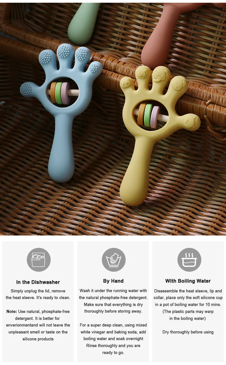 Wholesale 100% Food Grade Silicone Baby Teether Koala Rattle Bell ...