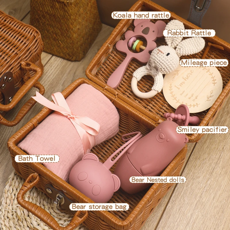 Silicone Baby Rattle Toy - Educational Gift Set for Newborns