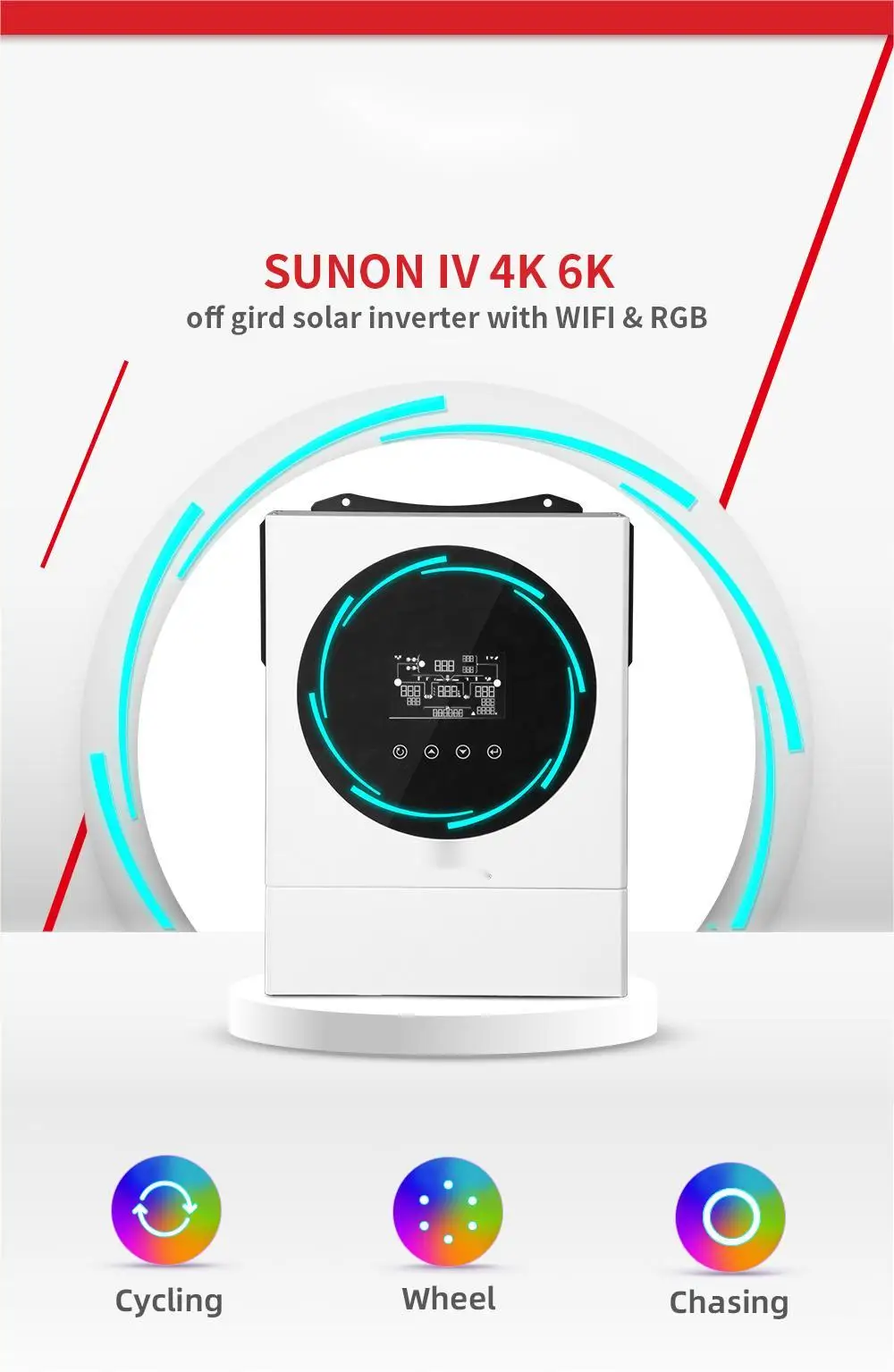 Sunon Iv 6kw Off Grid Inverter 24v 48v Off Grid Hybrid Solar Power ...
