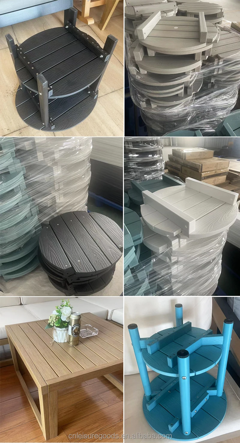 Uplion Outdoor Balcony Backyard Lawn Round Adirondack Chairside End ...