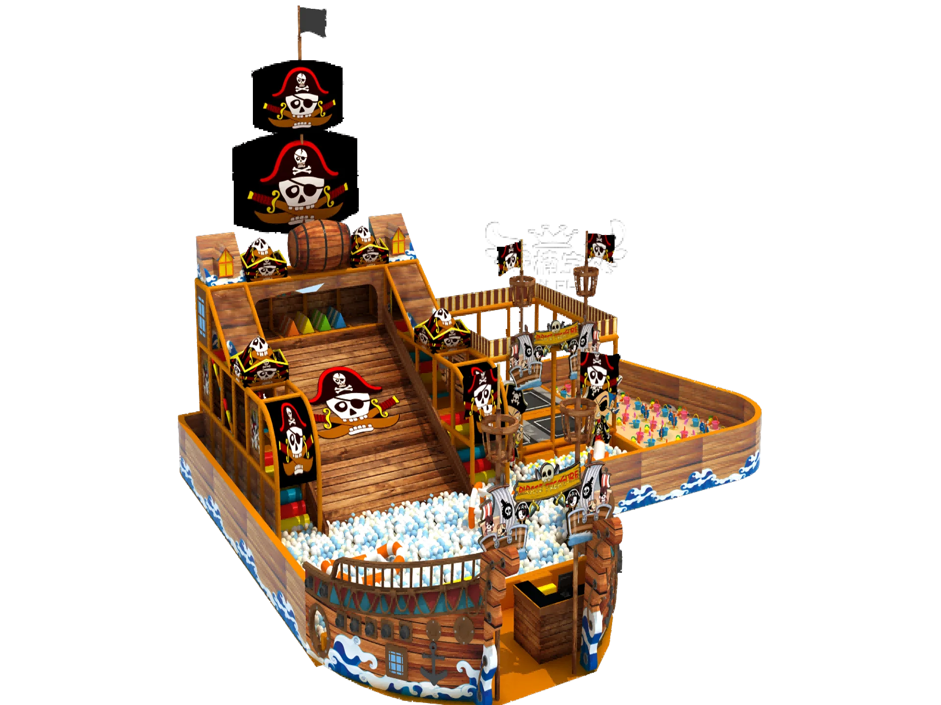 Indoor Playground Pirate Ship Custom Theme Indoor Playground With Ball ...