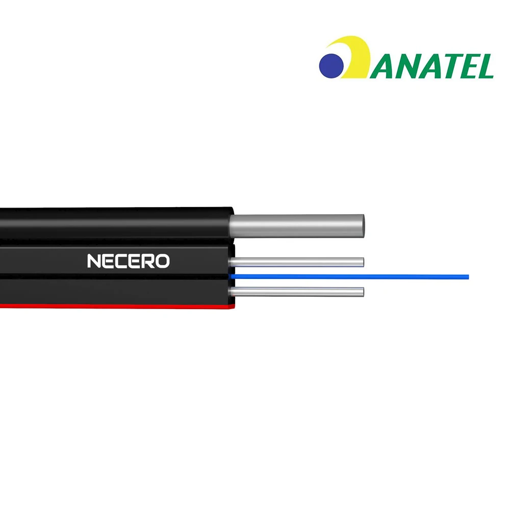 Factory Price Indoor Outdoor 2 Core Fibre Optic Network Ftth Drop Cable ...