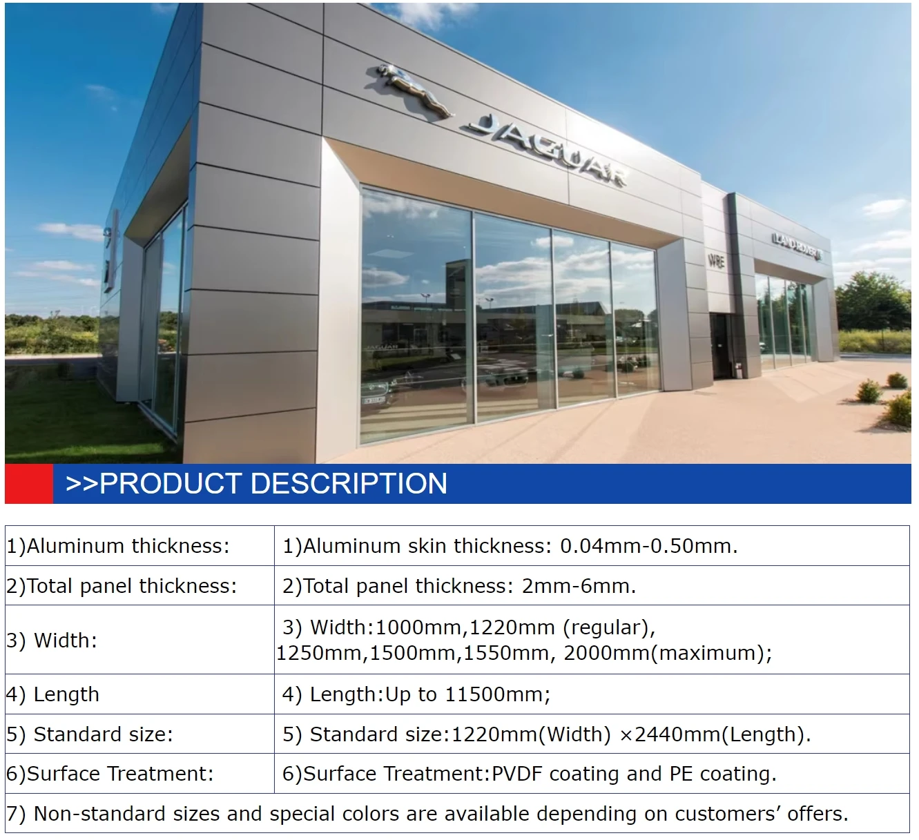 OEM Cladding Exterior Aluminum Composite Panel Wall Cladding System ...