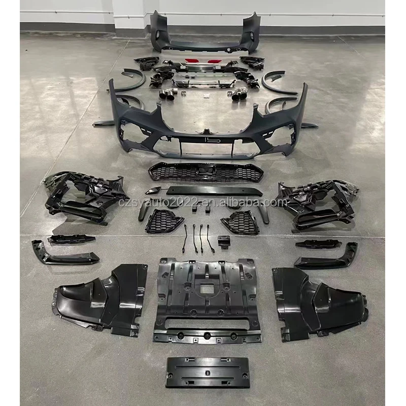 Body Kit Include Front Car Bumpers Assembly Rear Lip Exhaust Pipes Side ...