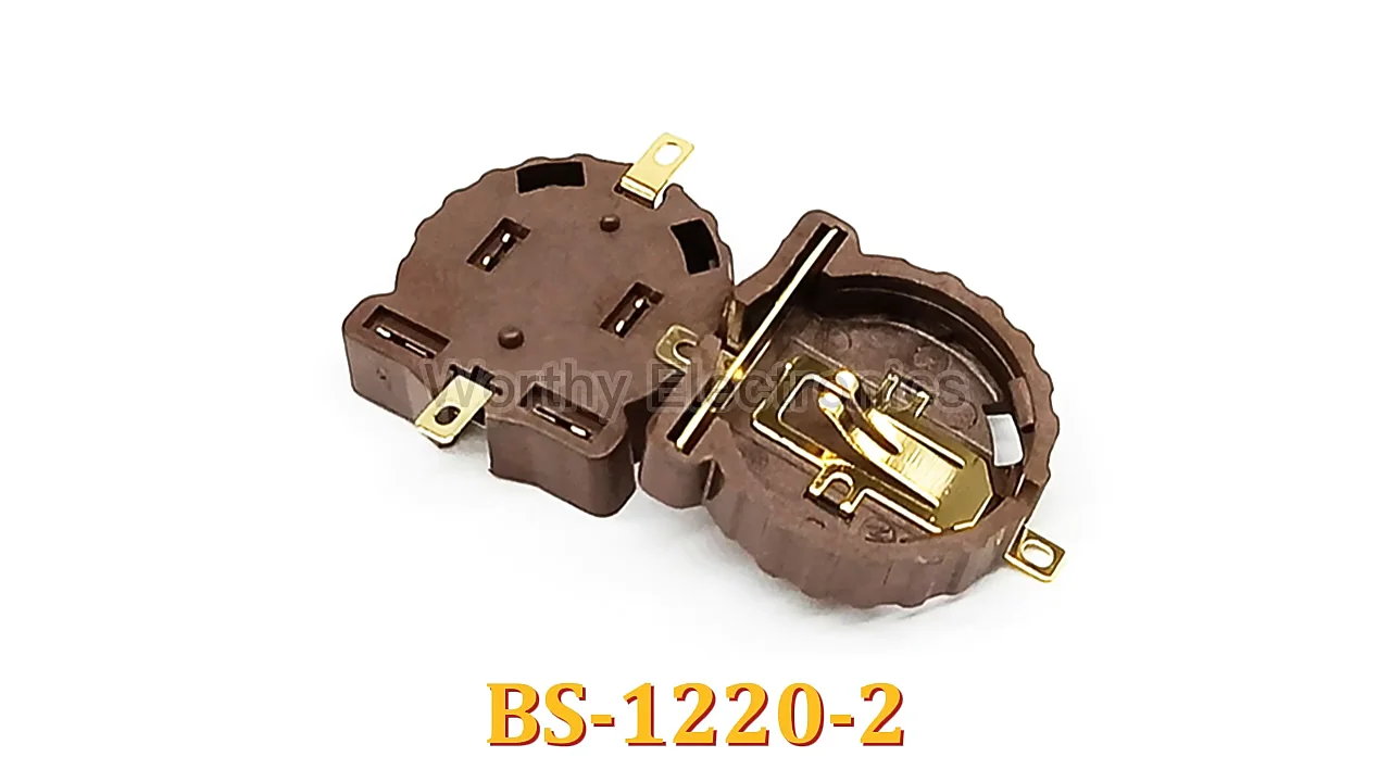 Electrical Components Accessories Coin Cell Holder Button Battery Holder Bs-1220-2 For Battery ...