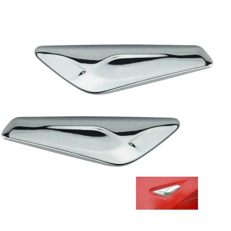 L 51117338569 R 51117338570 Front Left Right Side Fender Chrome Trim ...