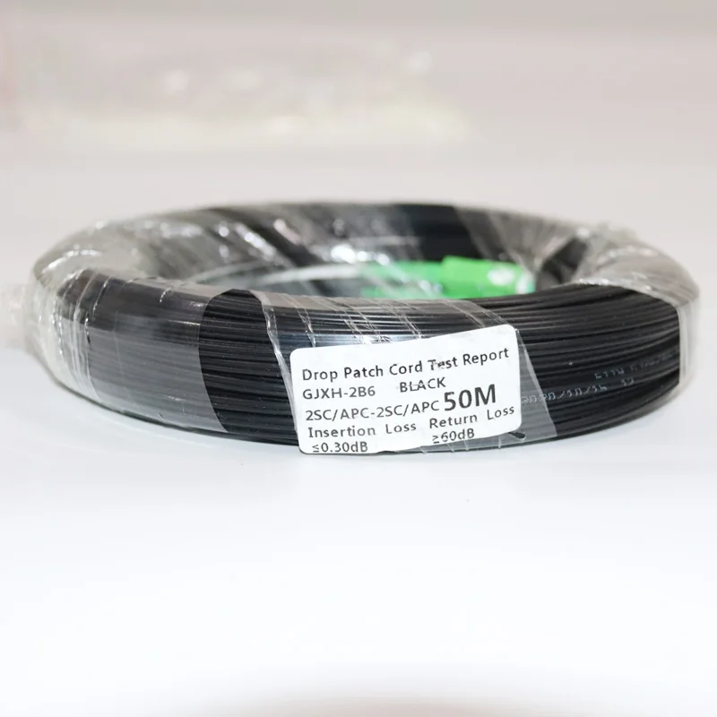 100m 2 Steel 2 Core Drop Cable Fiber Optic Sc Fc Lc St Connectors Ftth ...