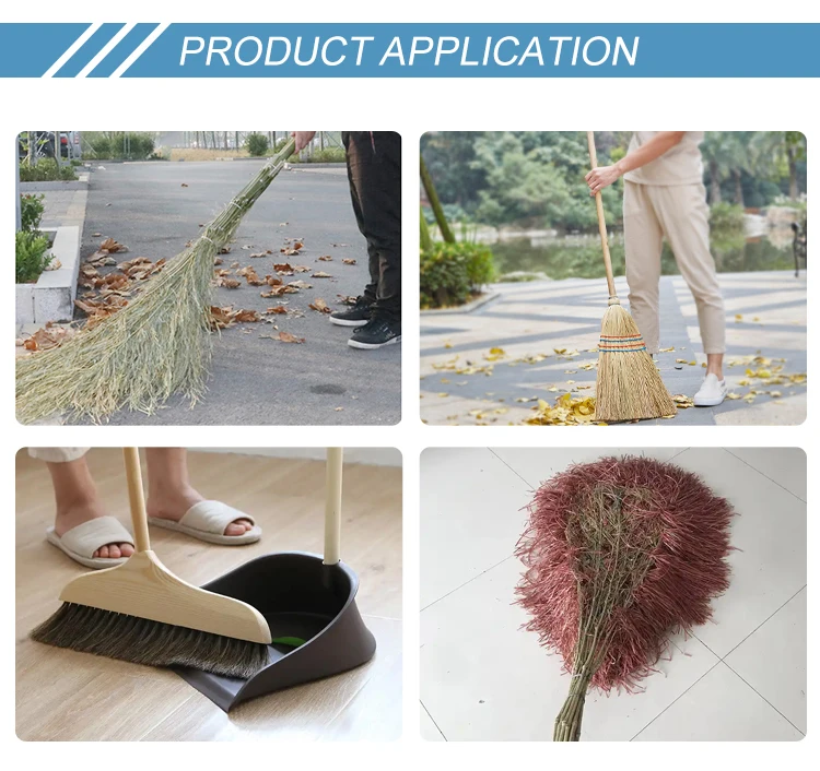 Eco-friendly Biodegradable Soft Grass Broom with Portable Design for ...