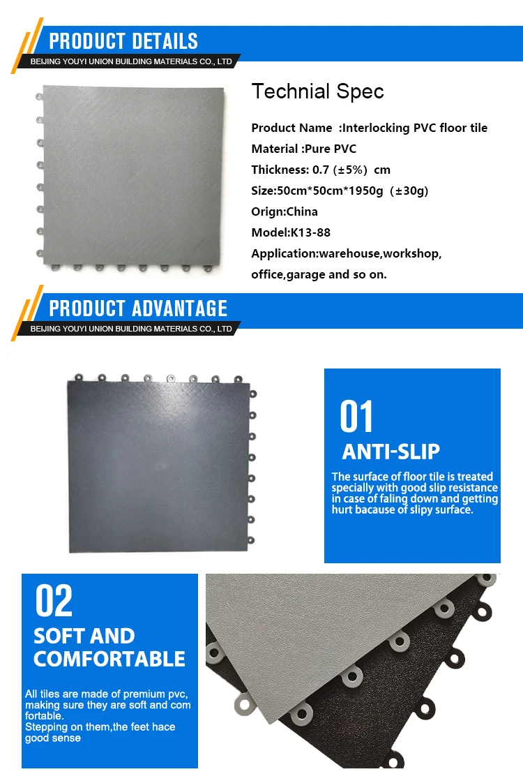 Hidden Buckle Interlock Modular Portable Workshop Warehouse Flooring ...