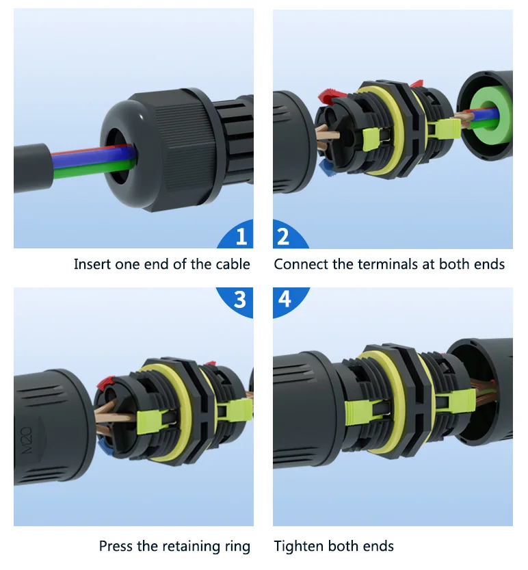 Quick Connect Electrical Cable Outdoor LED Lighting T Type Quick ...