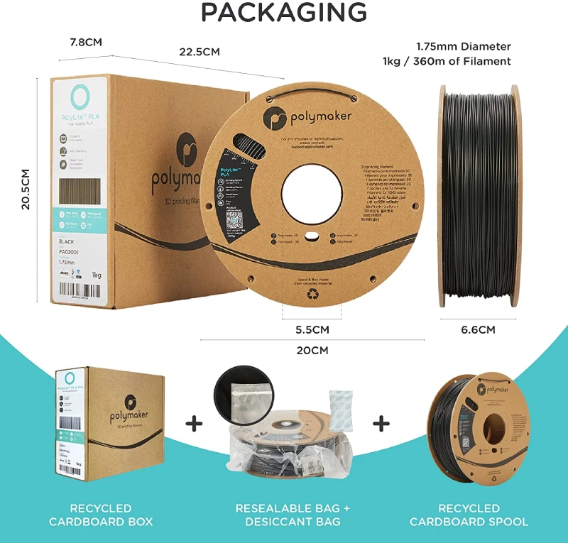 Polymaker Polylite PLA-CF 3D Filament - Strong & Versatile