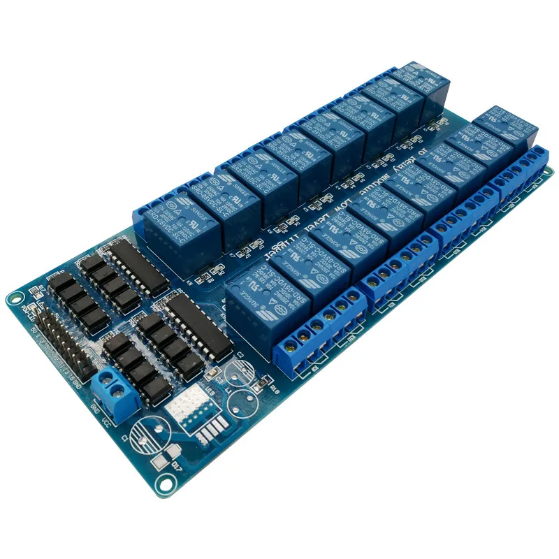 16-way Relay Module With Optocoupler Protection 5v12v Relay Plc Control ...